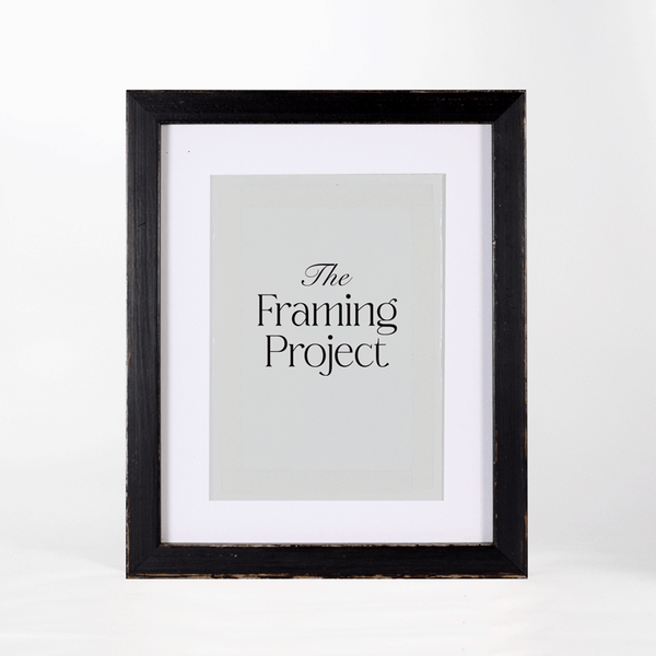 Black Wood Grain Matboard Frame For A5 Artwork With Non Reflective Art ...