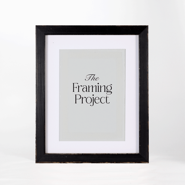 Distressed Black Matboard Frame For A5 Artwork With Non Reflective Art ...