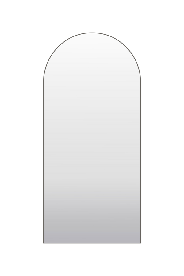 Dublin Gun Metal Grey Metal Arch Mirror - The Framing Project
