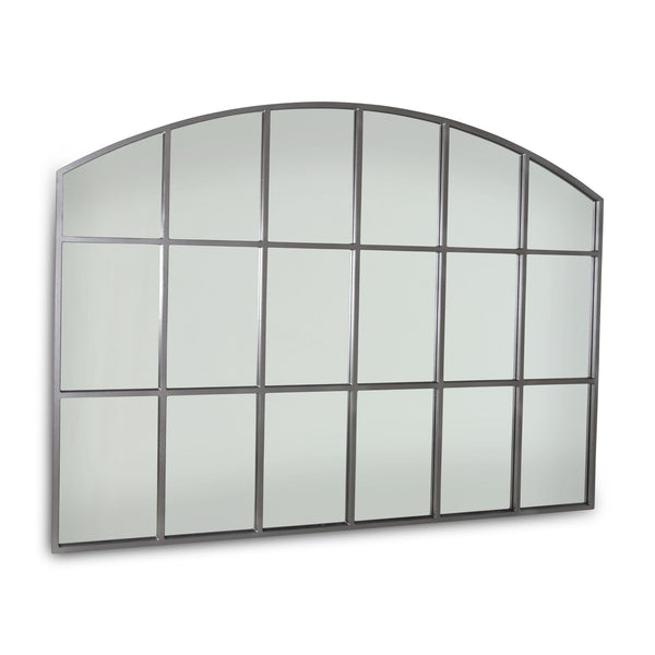 Landscape Arch Grid Arch Metal Frame Mirror - Hardware Inspired Finish ...