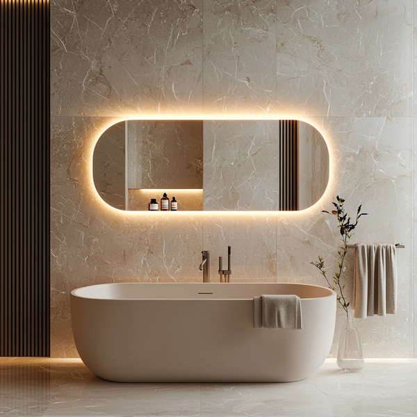 Radius Landscape Frameless Mirror with Smooth Radius - The Framing Project