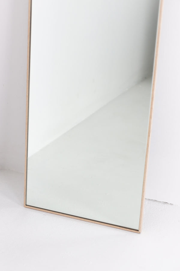 Light timber slim frame mirror - The Framing Project