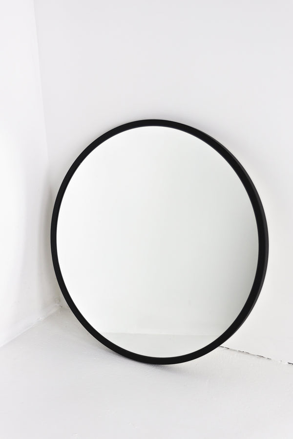 1200mm diameter Black framed round mirror - The Framing Project
